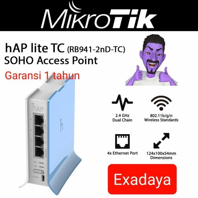 Jual MIKROTIK ROUTERBOARD RB941-2ND-TC ( HAP LITE ) | Shopee Indonesia