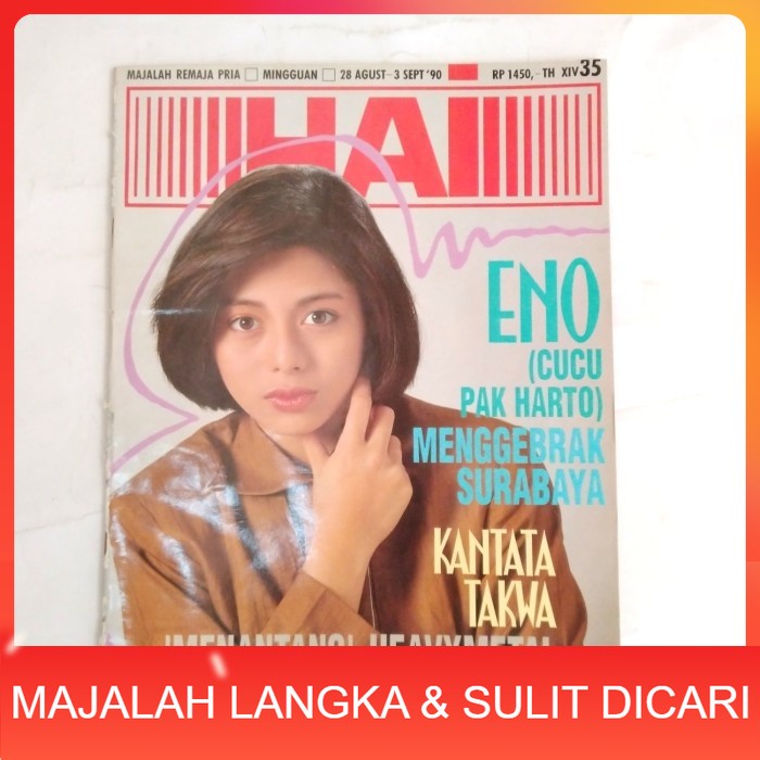 Jual Majalah HAI No.35 Agu 1990 Cover ENO ( CUCU PAK HARTO ) RARE ITEM Langka | Shopee Indonesia
