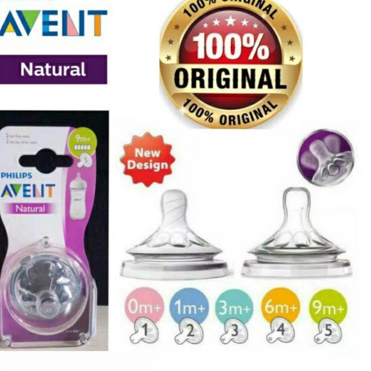 Jual dot / nipple Philips Avent Natural Feeding Nipple Teat Dot Slow ...