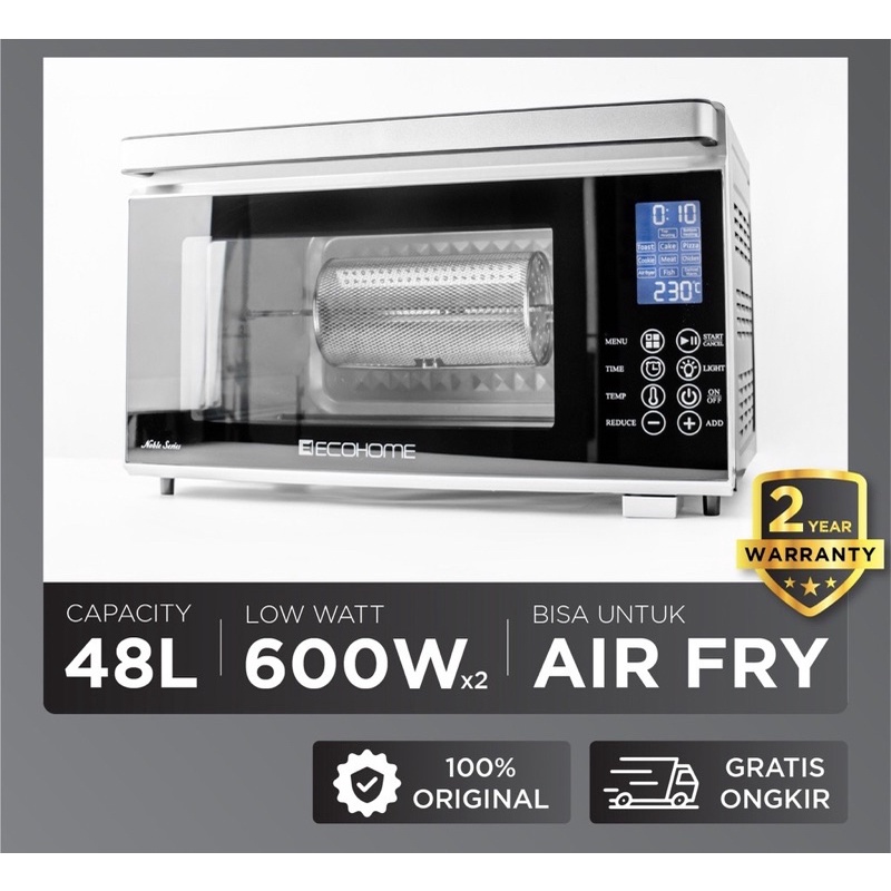 Jual FREE MINIGOLD !!! ECOHOME Oven Noble LED Digital EON 885S | Shopee ...