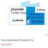 Jual emas digital murah(pluang)0.01g | Shopee Indonesia
