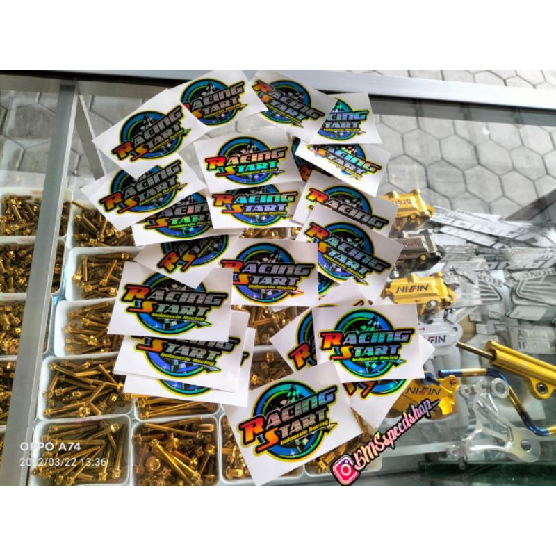 Jual stiker hologram RACING START | Shopee Indonesia