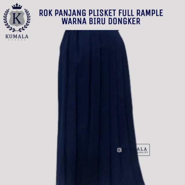 Jual Seragam Sekolah Rok Panjang Biru Plisket/Full Rempel TK SD SMP SMA Kuliah Kerja DRILL ...