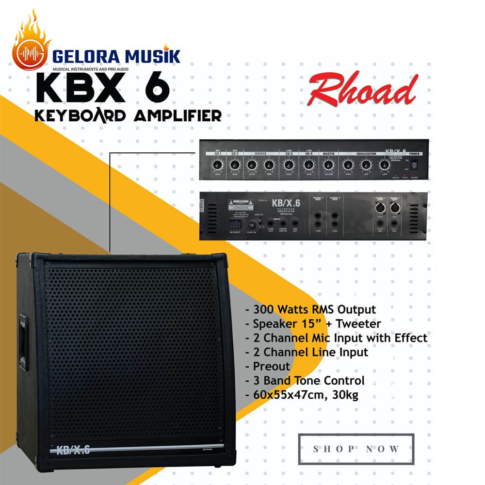 Jual Amplifier Keyboard Rhoad KBX 6 300 Watt Combo | Shopee Indonesia