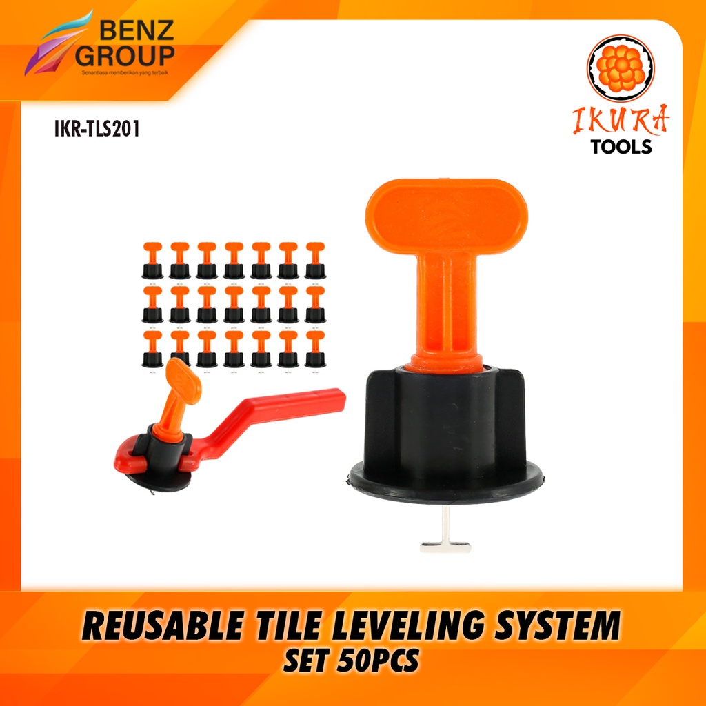 Jual Ikura Tools BONUS GAGANG Perata Keramik Putar Set 50 Pcs Reusable ...