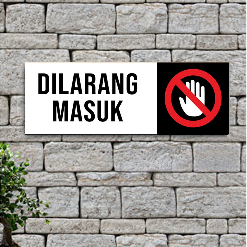 Jual Penanda/Sign DILARANG MASUK/hiasan dinding wall decor DILARANG ...