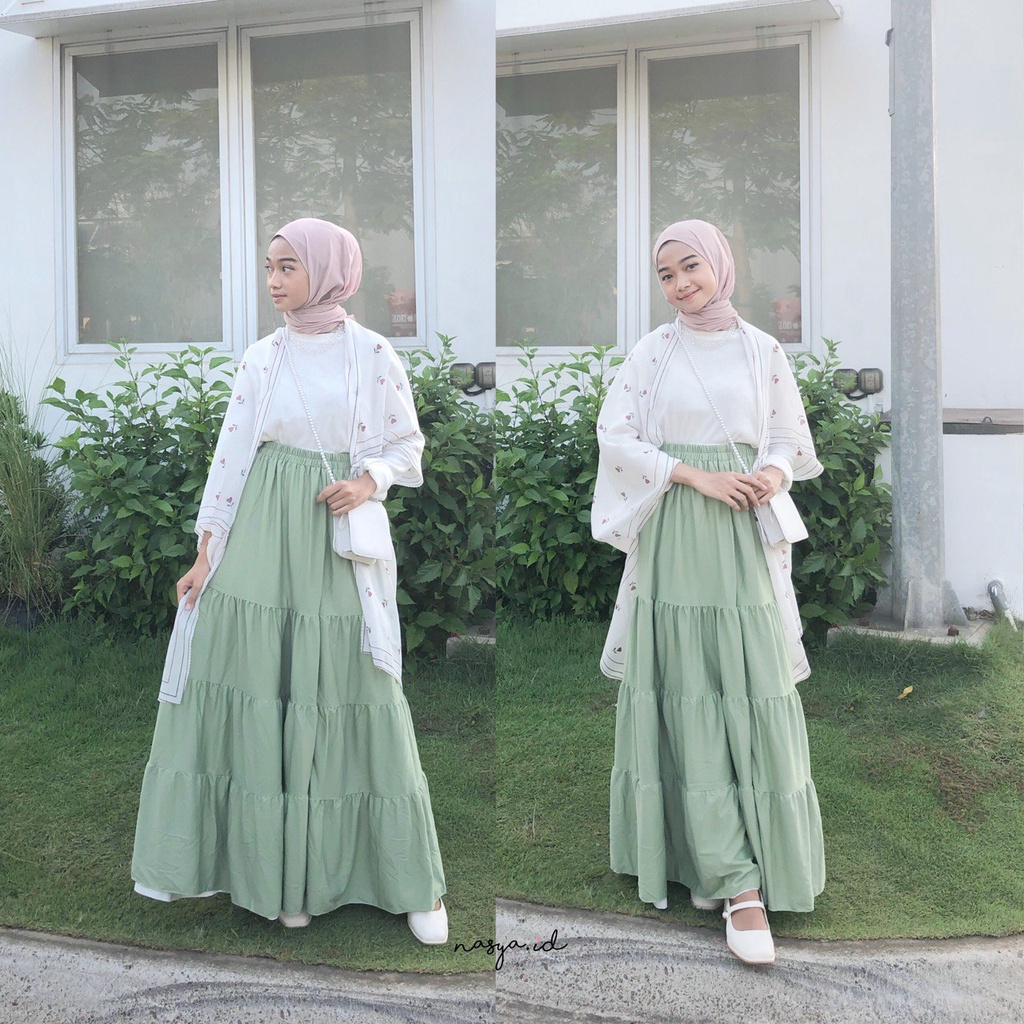 Jual Mirabel Skirt by Nasya.id - Rok 4 susun - Rok rempel - Rok wanita ...