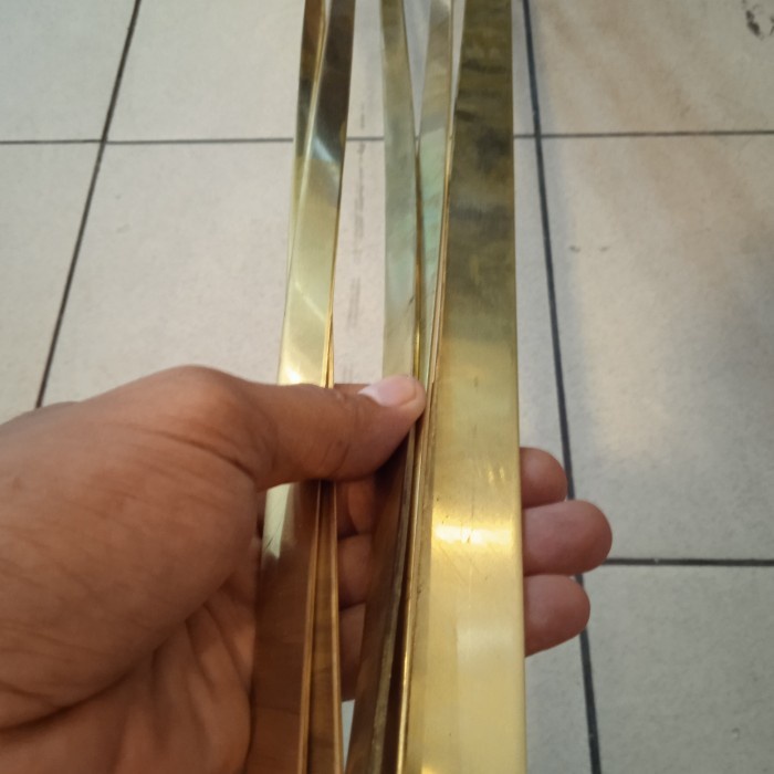 Jual Plat Kuningan 0.5mm x 25mm x 600mm brass plate | Shopee Indonesia