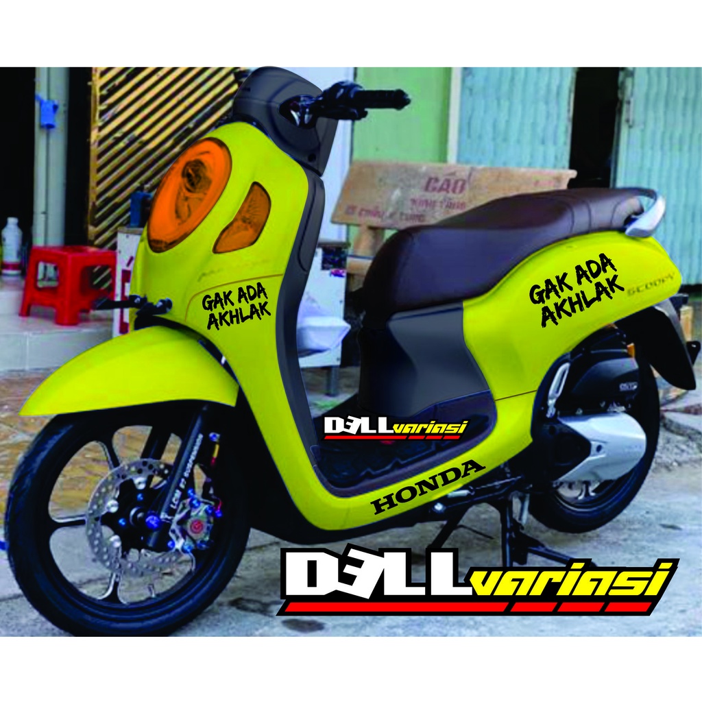 Jual Stiker Striping Scoopy GAK ADA AKHLAK Striping Scoopy Cutting ...