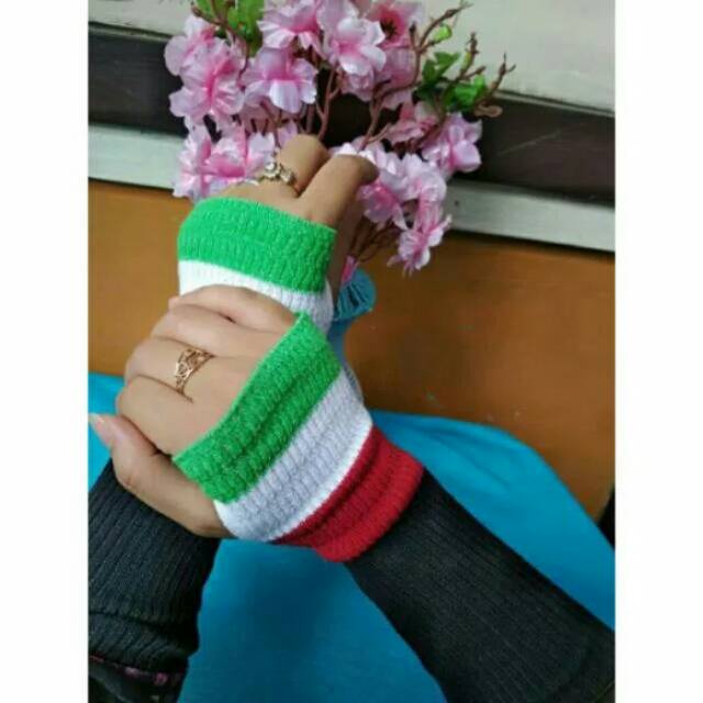 Jual Mangset tangan palestina / Handsock Rajut Jempol Paleatina ...