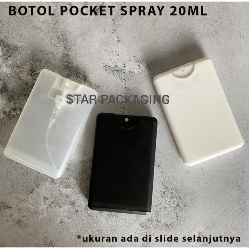 Jual Botol Spray 20ml Botol Pocket Spray 20 ml Hitam / Putih / botol ...