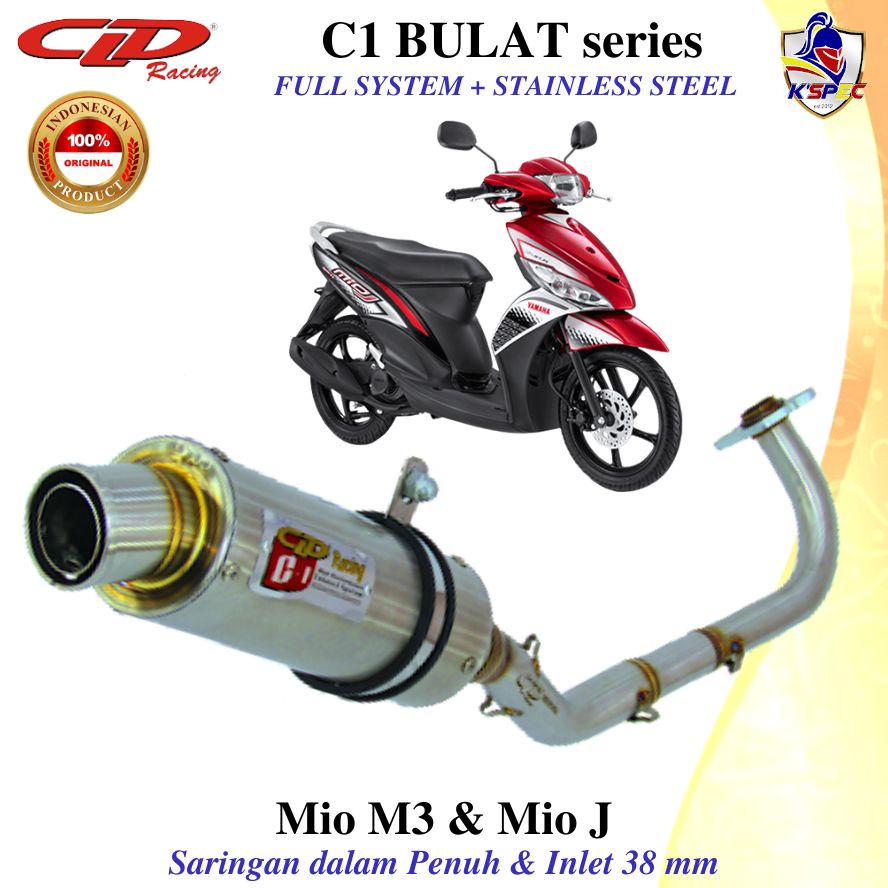 Jual CLD Racing C1 BULAT series MIO M3 & MIO J Knalpot Fullsystem | Shopee Indonesia