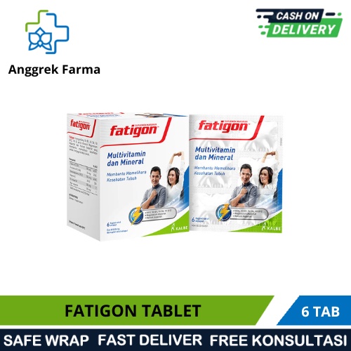 Jual FATIGON TABLET ISI 6 TABLET/VITAMIN DAYA TAHAN TUBUH/MULTIVITAMIN ...