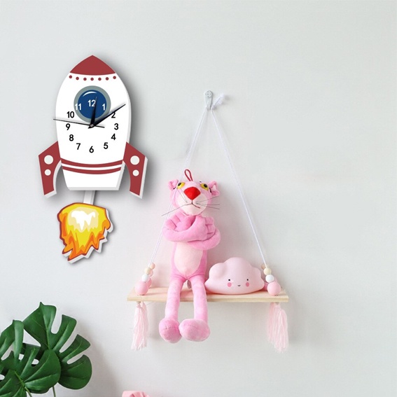 Jual Jam dinding Pendulum Swing Goyang karakter Kapal Selam Roket Alien ...