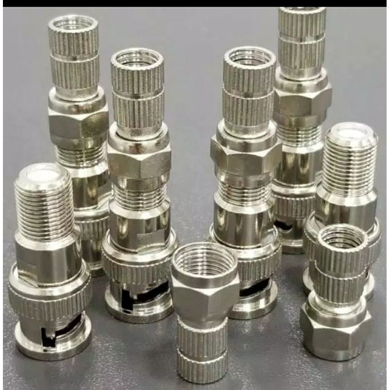 Jual jack konector cctv bnc drat rg59/rg6 | Shopee Indonesia
