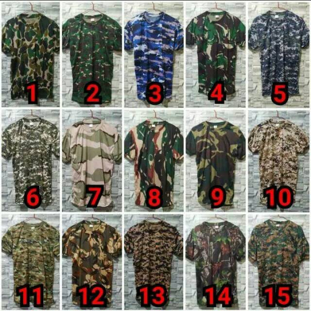 Jual KAOS PENDEK LORENG ARMY / KAOS LORENG | Shopee Indonesia