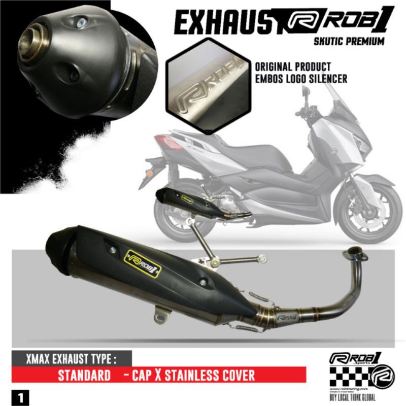 Jual Knalpot ROB1 Racing XMAX STD Racing Powerfull With DB Killer ...