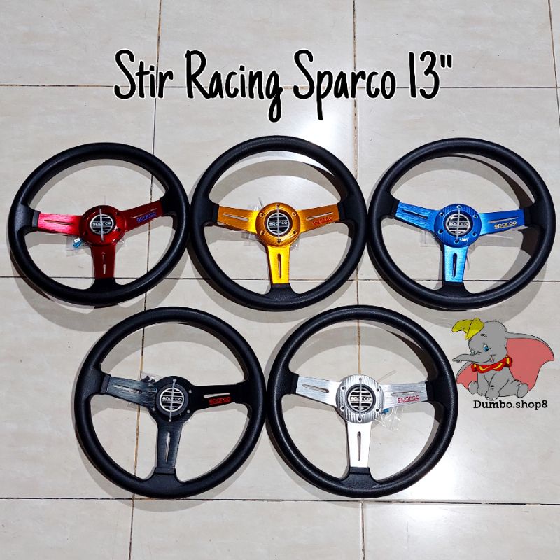 Jual Stir Setir Mobil Racing Ukuran 13 inch Semi Celong | Shopee Indonesia