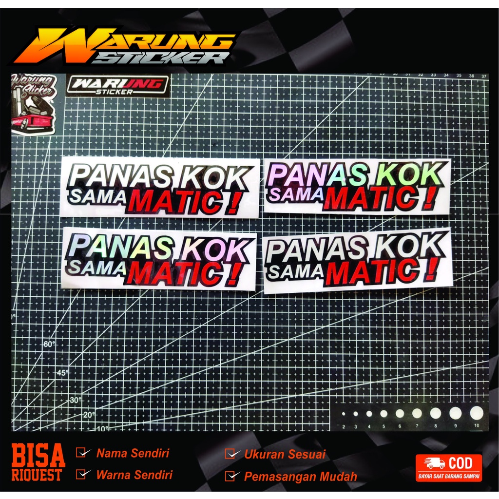 Jual STICKER PANAS KOK SAMA MATIC CUTTING | Shopee Indonesia