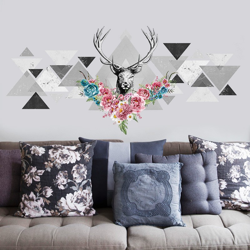 Jual Reliza Wall Sticker Abstrak Segitiga Rusa Stiker Dinding LDR ...