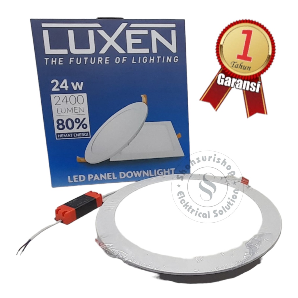 Jual LAMPU DOWNLIGHT LED PANEL LUXEN 24W 24WATT BULAT IB INBOW TERTANAM ...