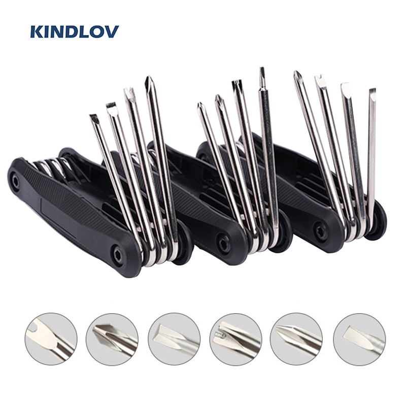Jual Pre Order KINDLOV 8 In 1 Folding Screwdriver Set Portable Screwdriver CR-V Phillips Slotted ...