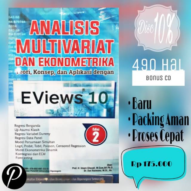 Jual Analisis Multivariat dan Ekonometrika :Teori , Konsep dan Aplikasi dengan Eviews 10 ...