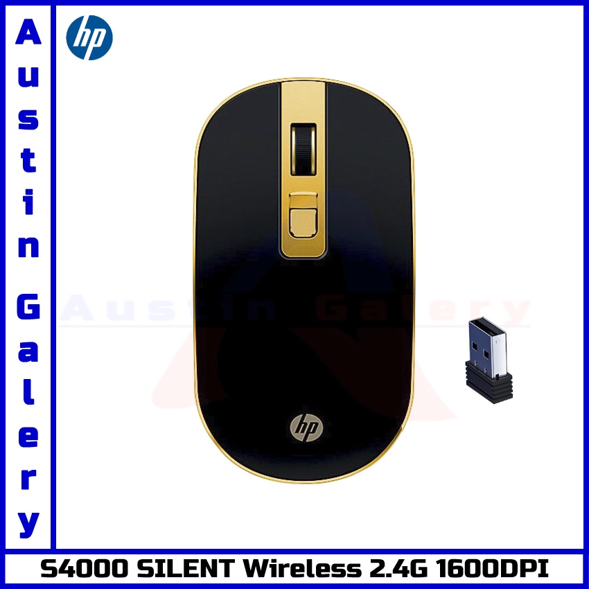 Jual Mouse Wireless HP S4000 Silent 1600DPI Mouse Wireless 2.4G Untuk ...