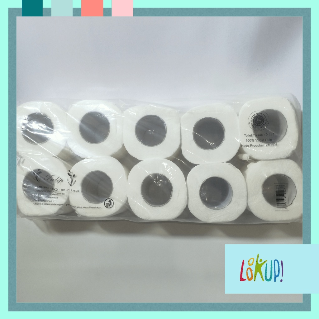 Jual TULIP ROLL 1 PACK ISI 10 ROLL / TISU ROLL / TISSUE TULIP / TISU ...