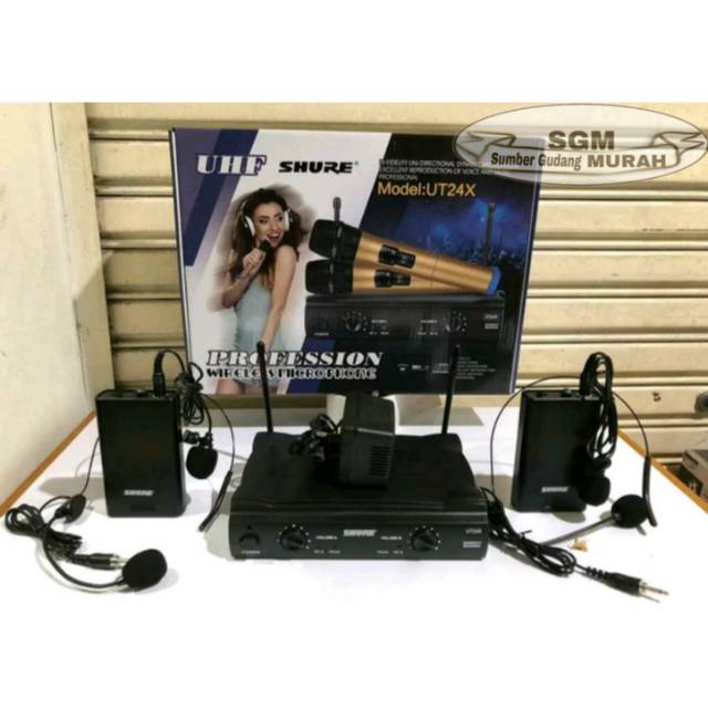 Jual MIC WIRELESS SHURE UT24 CO JEPIT-HEADSET UHF | Shopee Indonesia