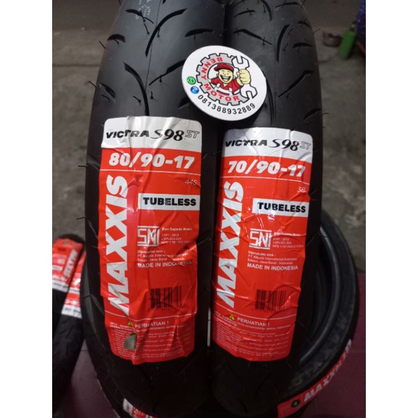 Jual ( PAKET 2 BAN RING 17 ) Maxxis Victra ST 70/90-17 & 80/90-17 ...