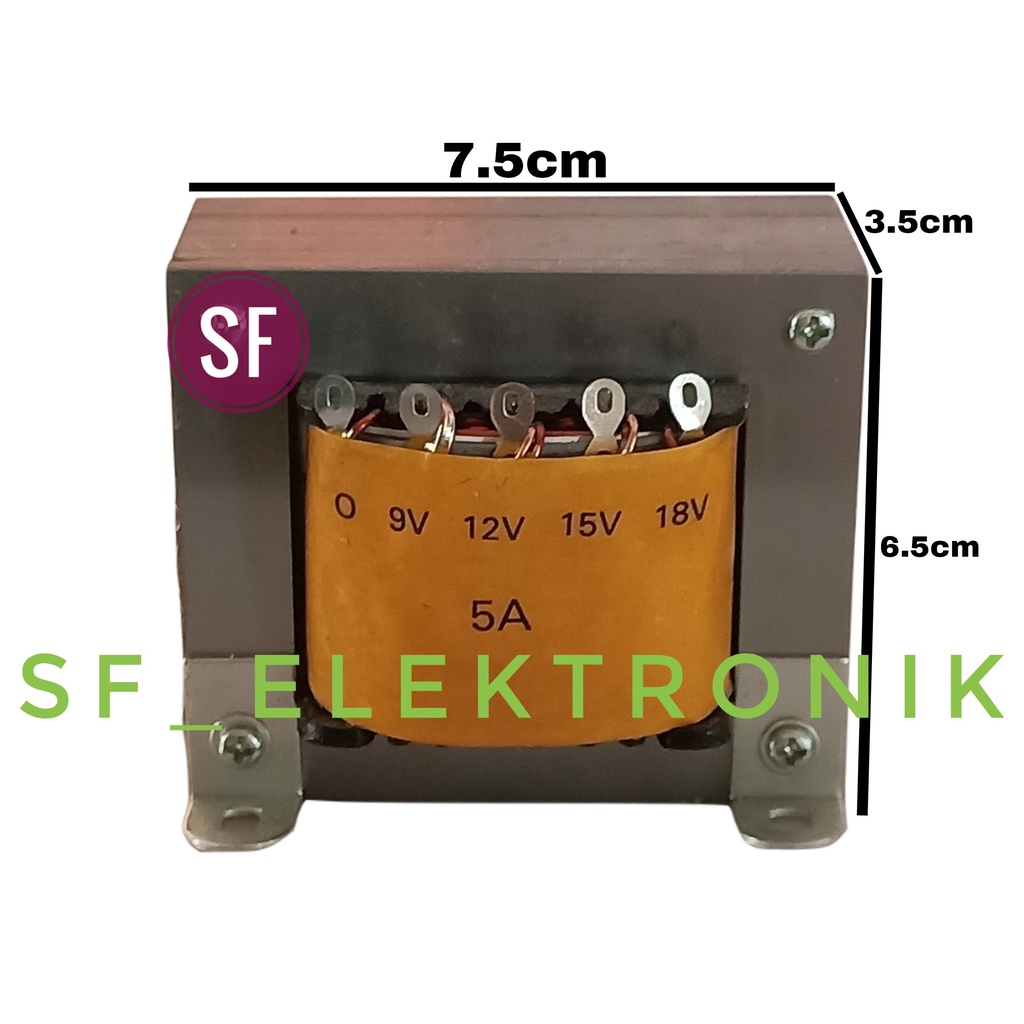 Jual Trafo Transformator 5A 0-18Volt Non CT Merk SANKEN | Shopee Indonesia