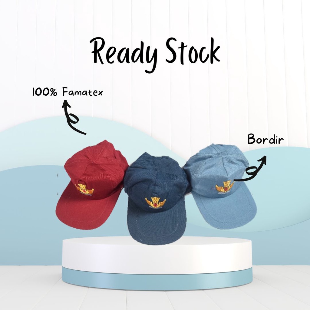 Jual Topi Sekolah SD SMP SMA / Topi Anak Sekolah Unisex Famatex | Shopee Indonesia