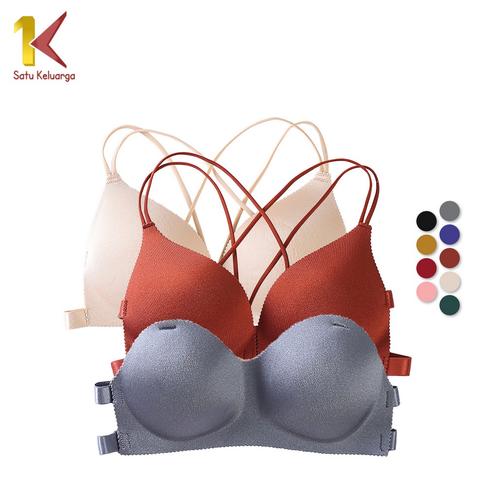 Jual Satu Keluarga Bra Seamless Tanpa Kawat P64 P65 Bra Kancing Depan Pakaian Dalam BH Wanita ...