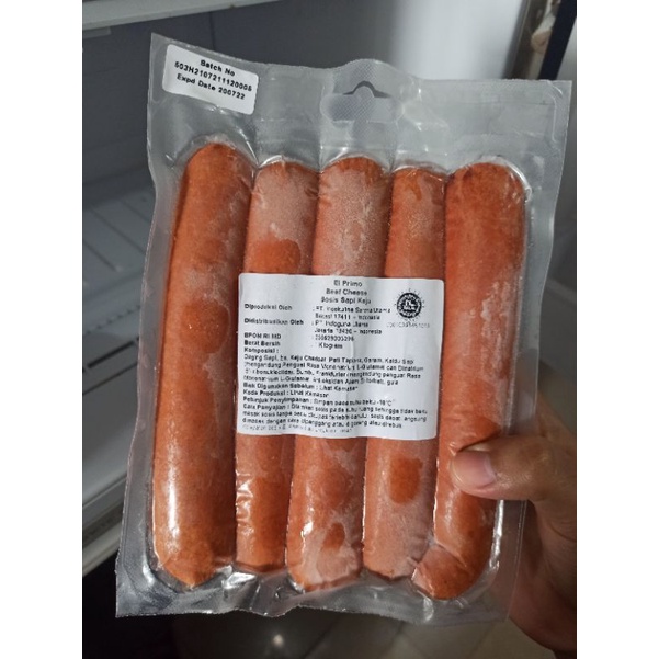 Jual Sosis Beef Cheese Elprimo 1Kg / sosis indomaret | Shopee Indonesia