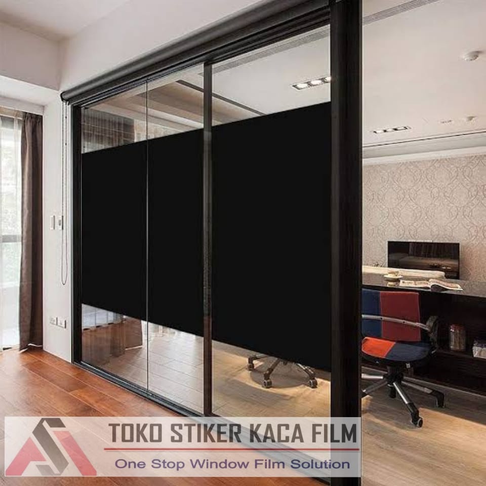 Jual Stiker Kaca Film Wallpaper Sticker Kaca Sandblast Hitam Tidak Tembus Pandang | Shopee Indonesia