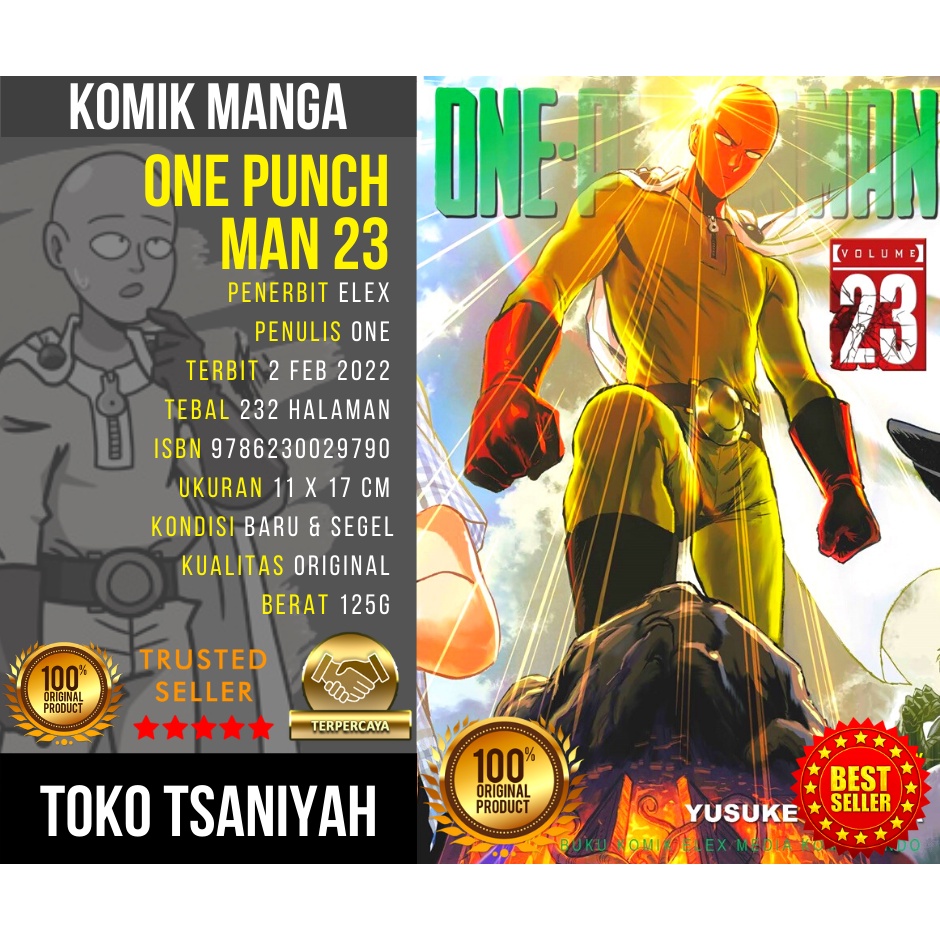 Jual Buku Komik One Punch Man 23 One & Yusuke Murata Komik Manga Anime ...