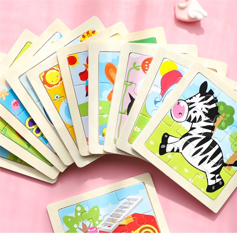 Jual Wooden Puzzle 9pcs/Puzzle Kayu 9 keping/Puzzle kayu sederhana ...