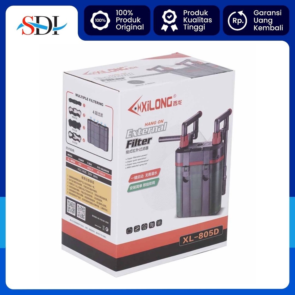 Jual HANG ON EXTERNAL FILTER XILONG XL 805D 0.8M 450L/H | Shopee Indonesia