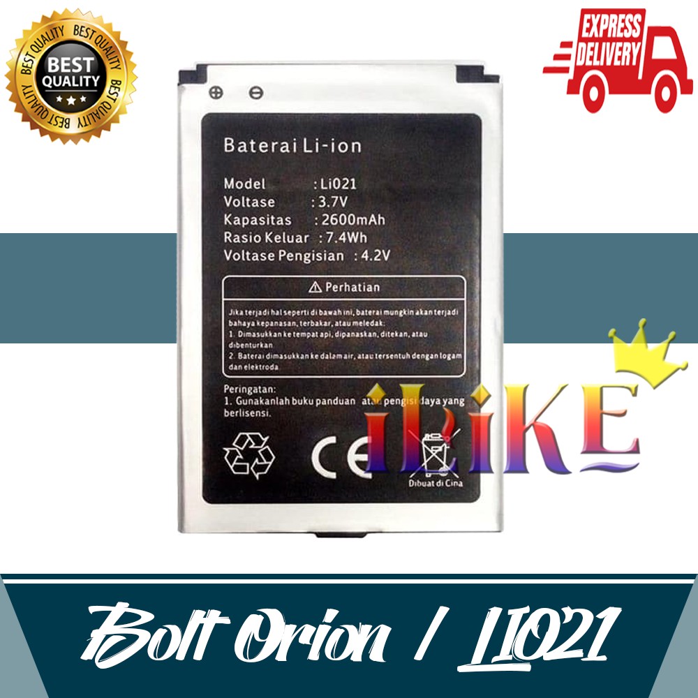 Jual Baterai For Modem Wifi Bolt Orion LI021 Mifi Battery Batre ...
