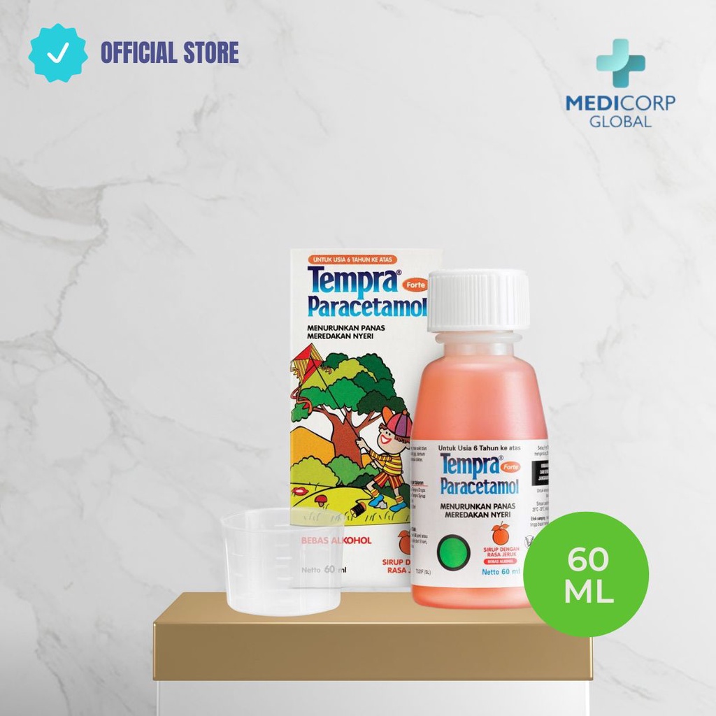 Jual [MEDICORP] Tempra forte obat penurun demam / panas bayi dan anak orange 60 ml | Shopee ...