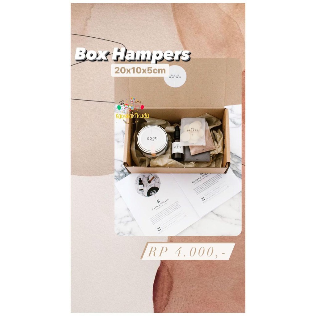 Jual box coklat gift hampers 20X10X5 cm / box baju / makanan karton box ...