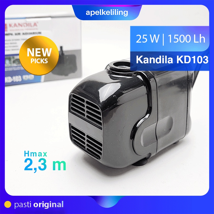 Jual POMPA AQUARIUM KANDILA KD 103 Water Pump Kolam 1500LH | Shopee Indonesia