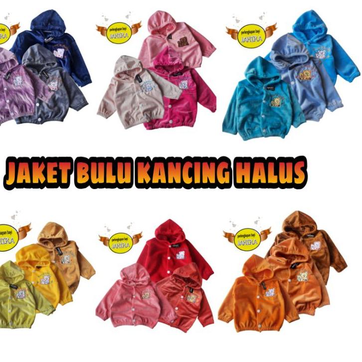 Jual Special - JAKET BULU HALUS cewek cowok model KANCING 3-12 bulan, ホ ...
