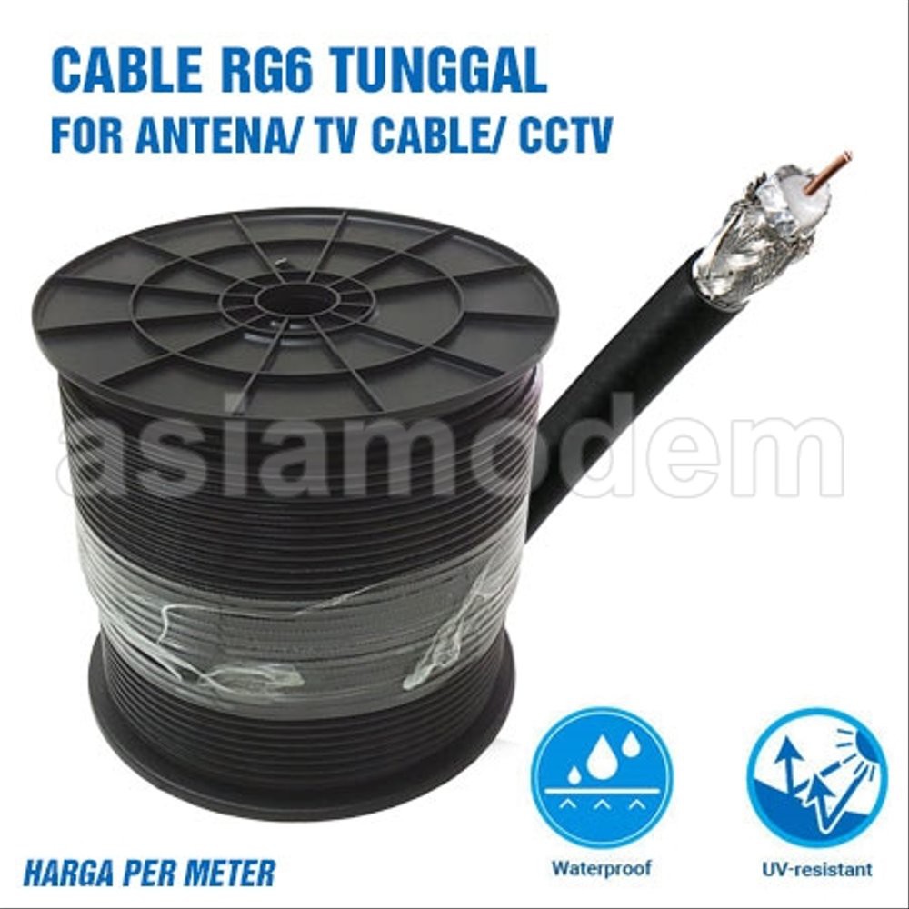 Jual Kabel RG6 Coaxial High Quality Untuk Antena. TV Cable. Parabola. CCTV | Shopee Indonesia