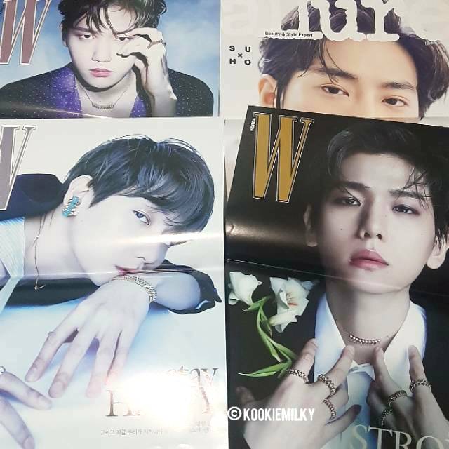 Jual EXO Baekhyun/ Suho Poster - Official from Magazine W / Allure ...