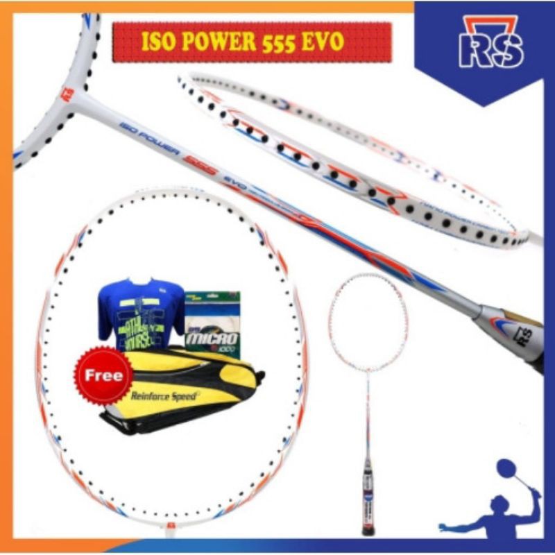 Jual Raket Badminton RS Iso Power 555 EVO Original | Shopee Indonesia