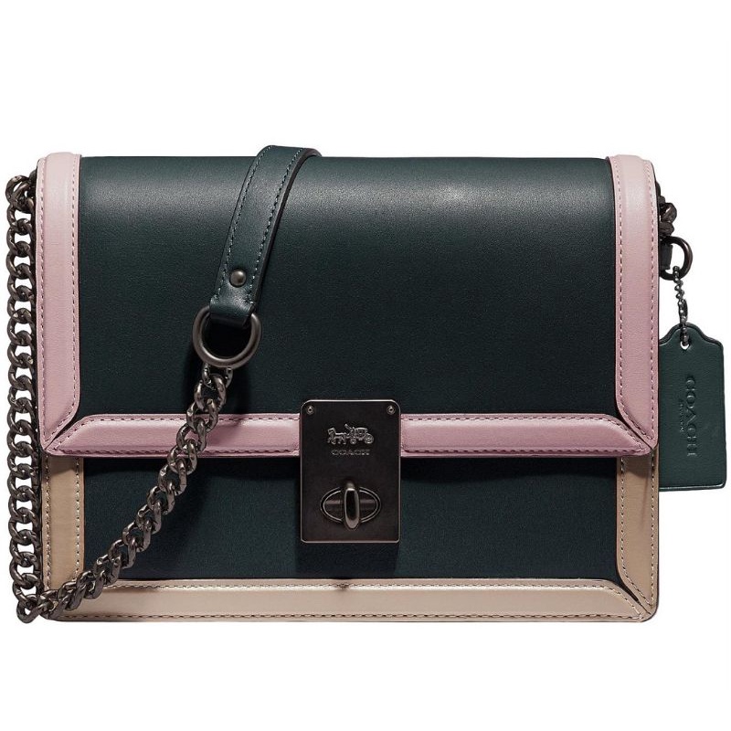 Jual Coach Hutton Shoulder Bag In Colorblock Tan Ivory Multi (C89070 ...