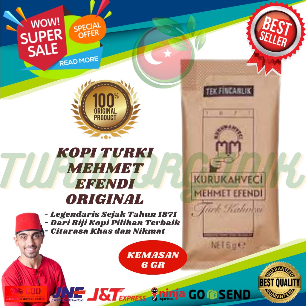 Jual (BONUS BROWN SUGAR) KOPI TURKI MEHMET EFENDI ASLI TURKI 100% TANPA ...