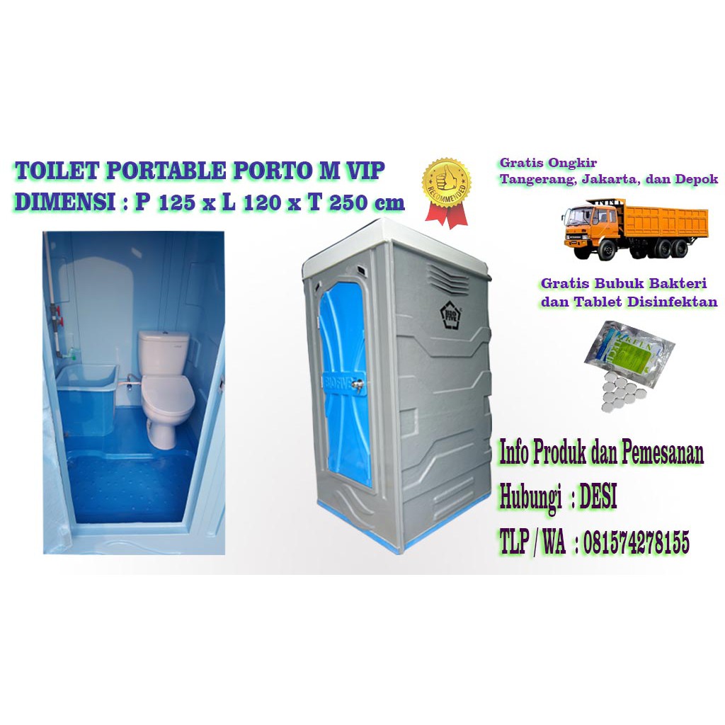 Jual Jual Toilet Portable Porto M VIP Fiberglass Murah | Shopee Indonesia